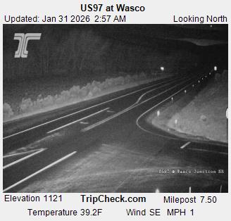 US97 at Wasco, Oregon Road and Traffic Cam